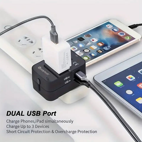 C-10 International Travel Charger Dual USB – CandyTech